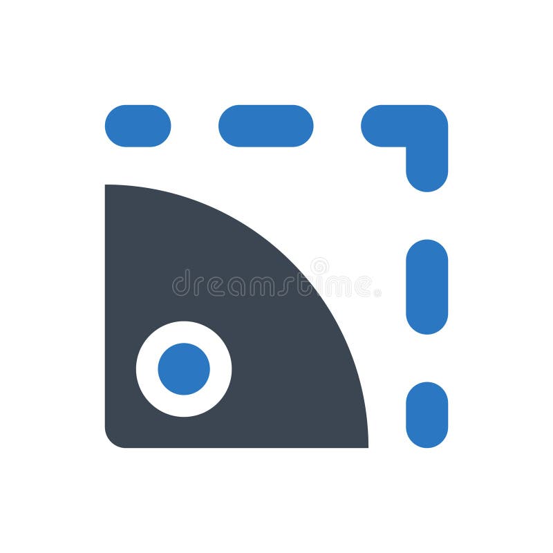 Round corner icon stock vector. Illustration of round - 223751740