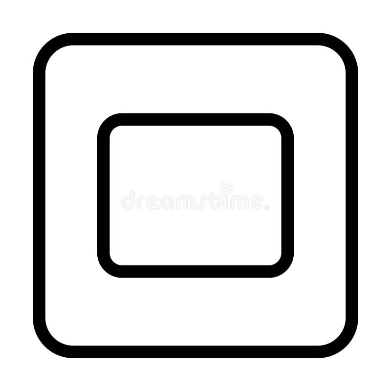 Round Corner Thick Line Icon Stock Illustration - Illustration of ...