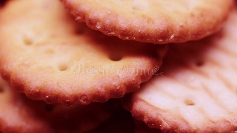 Round Cracker Biscuits in Bulk Stock Footage - Video of break, crispy ...