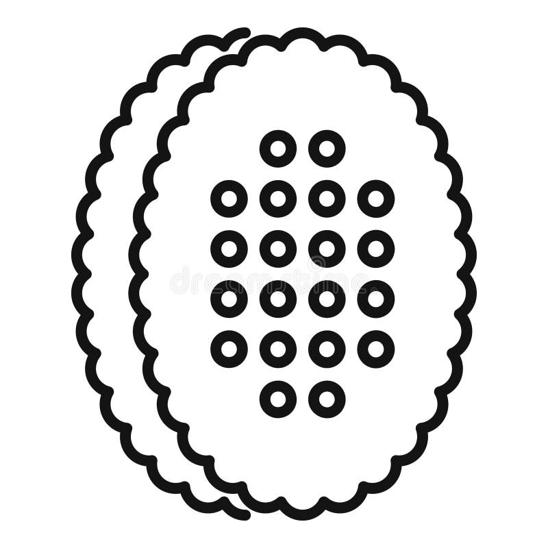 Round Cracker Icon, Bakery Product for Breakfast Stock Illustration ...
