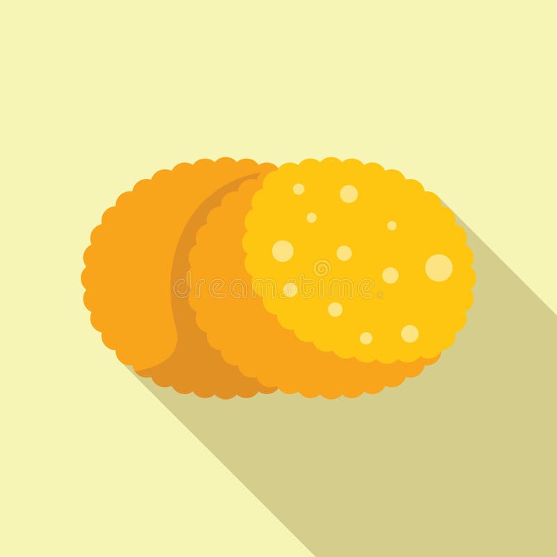 Round Cracker Icon Showing Baking and Bakery Stock Illustration ...