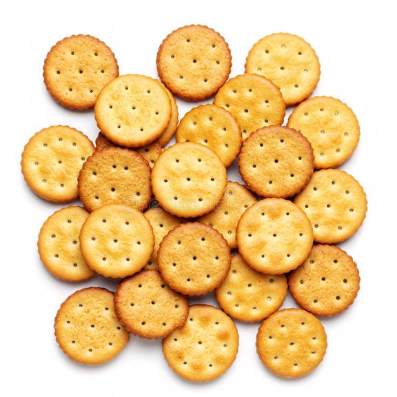 Round Crispy Crackers, Creating an Appetizing Snack Image Stock ...