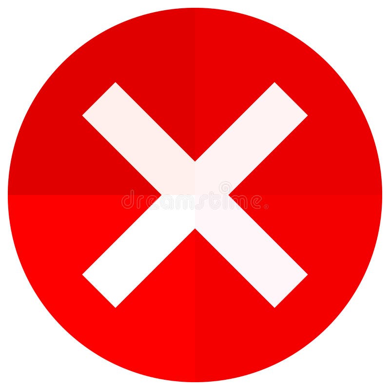 Round Cross Mark Icon in Red. Vector. Stock Vector - Illustration of ...
