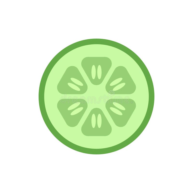 Round Cucumber Slice Vector Illustration Stock Vector - Illustration of ...