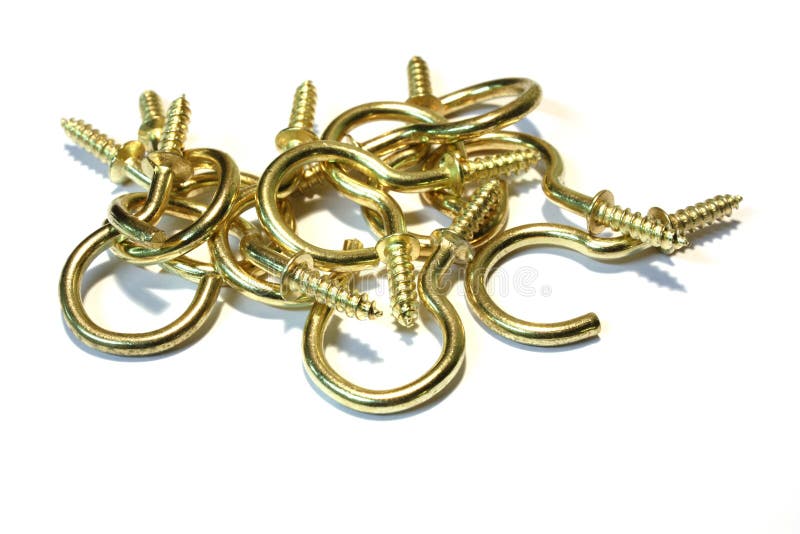 Round cup hooks stock image. Image of query, hang, question - 11716099