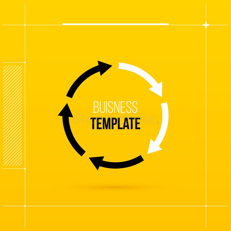 Round Cycle Template with Five Segments. Stock Illustration ...