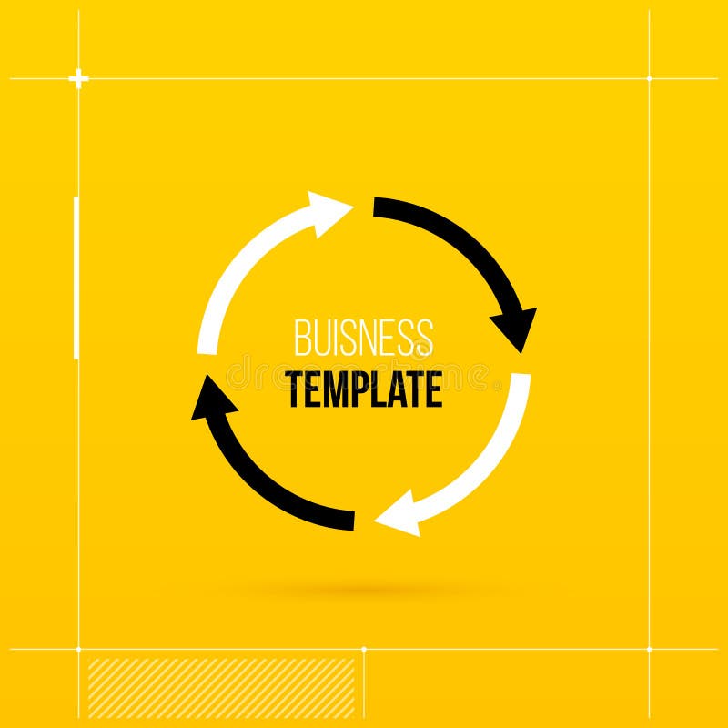 Round Cycle Template with Three Segments in Elegant Business Style ...