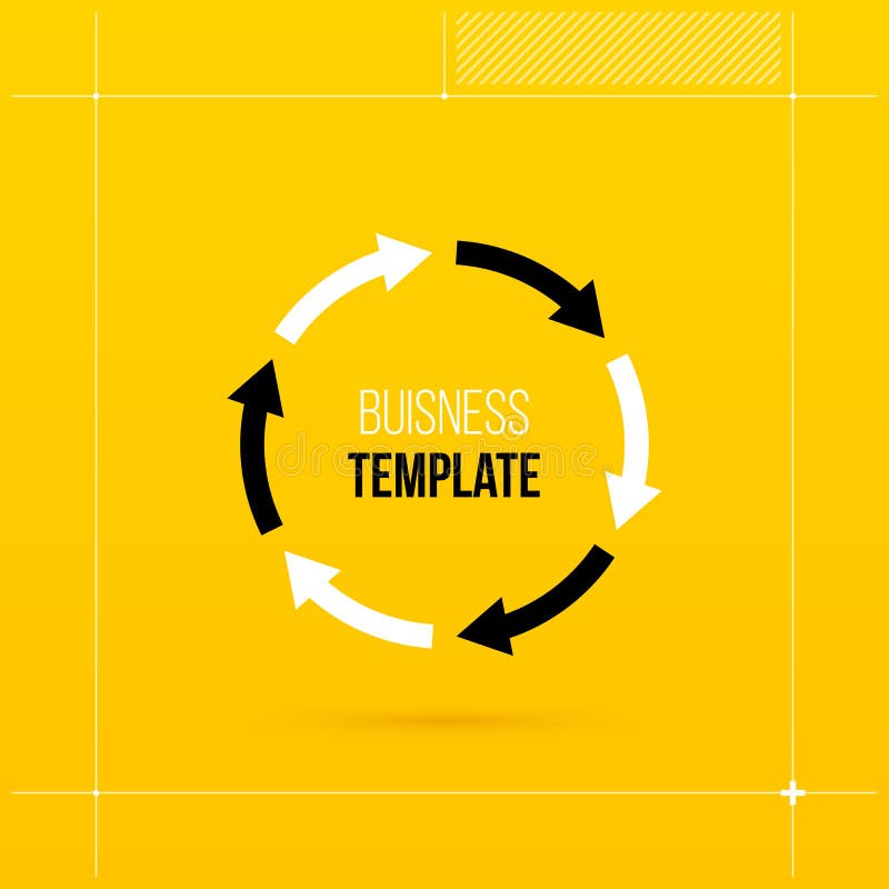 Round Cycle Template with Six Segments. Stock Vector - Illustration of ...