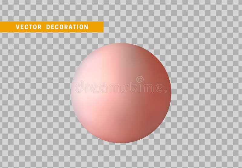 Round 3d Sphere with Beige Color Isolated Vector Stock Illustration ...