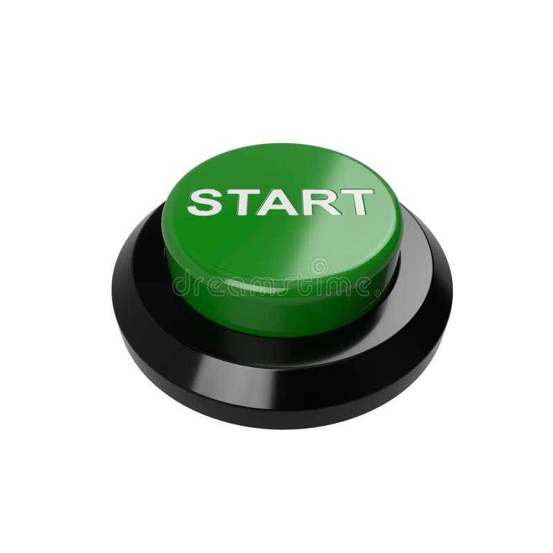 Round 3D START button stock illustration. Illustration of action ...