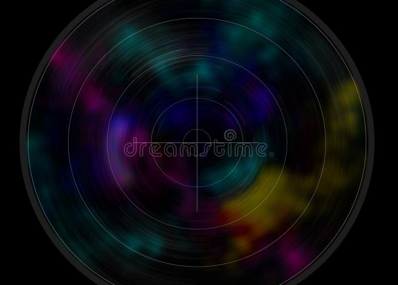 Round Dark Colors Illustration Backdrop Design Stock Illustration ...