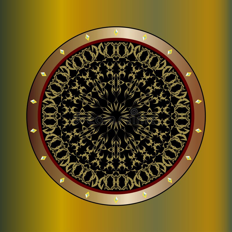 Round decorative elements stock vector. Illustration of blossom - 63269025