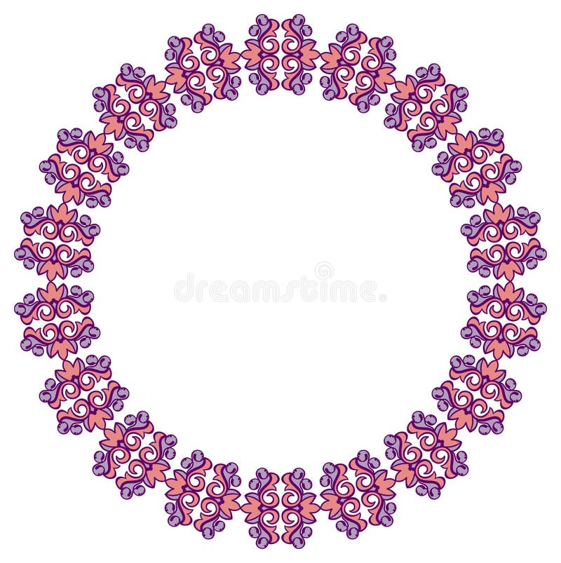Round decorative frame. stock illustration. Illustration of round ...