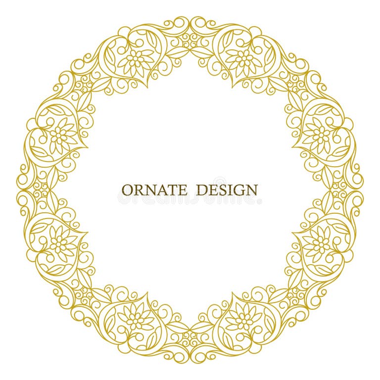 Round Decorative Frame. Elegant Element for Design Template Stock ...