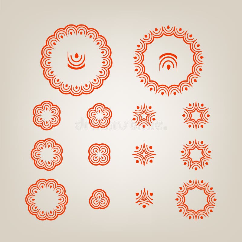 Round decorative shapes stock vector. Illustration of round - 28528502