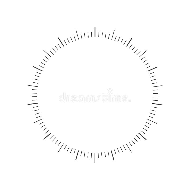 Round 360 Degree Measuring Scale of Barometer, Speedometer, Compass ...