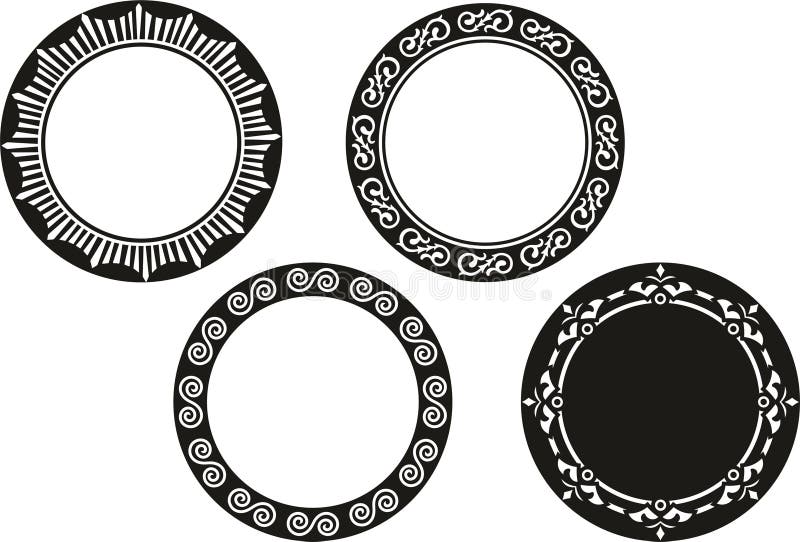 Round Design Vector Image.sandblast.abstraction for the Mirror Glass ...