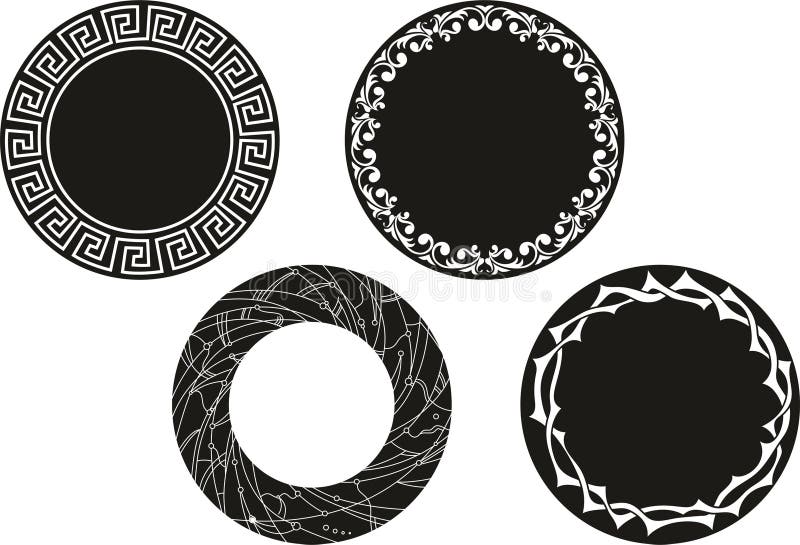 Round Design Vector Image.sandblast.abstraction for the Mirror Glass ...