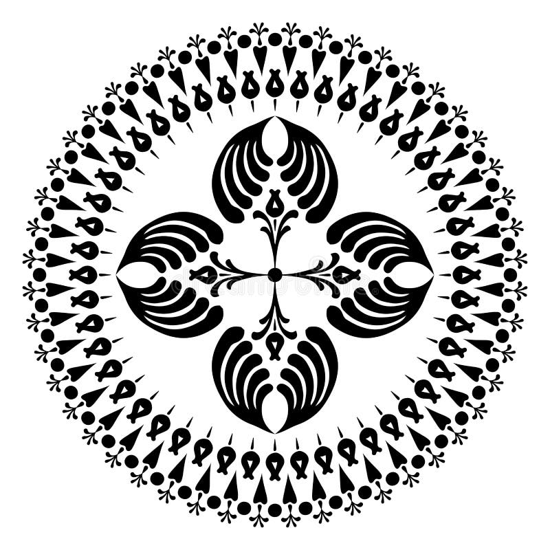 Round designs with a cross stock illustration. Illustration of ornament ...