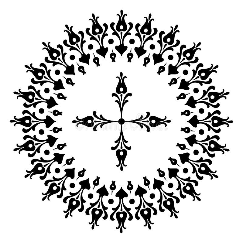 Round designs with a cross stock illustration. Illustration of cross ...
