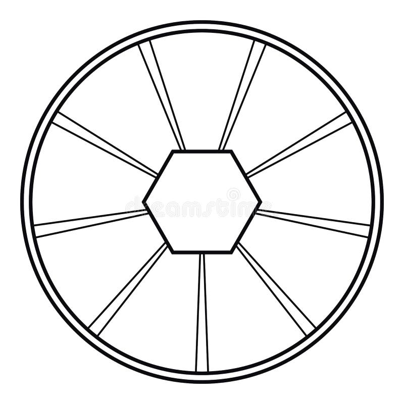 Round Diagram Icon, Outline Style Stock Vector - Illustration of ...