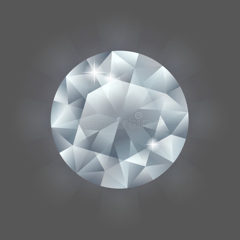 Round Diamond stock vector. Illustration of gift, precious - 12254120