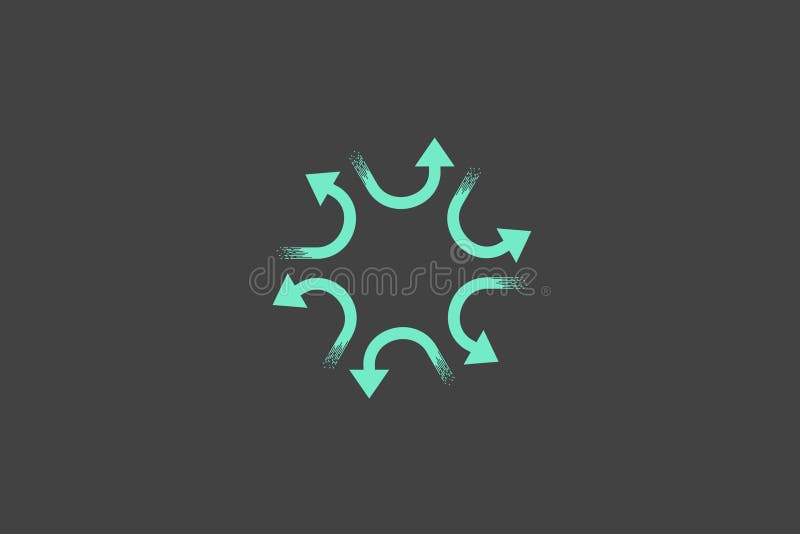 Round Digital Arrow Move. Good for Logo Stock Vector - Illustration of ...
