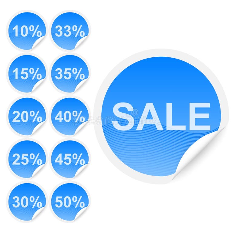 Round discount labels stock vector. Illustration of background - 50465272