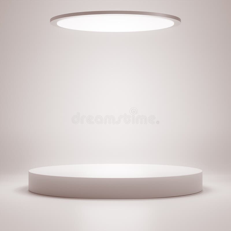 Round Display Background with Top Light Stock Illustration ...