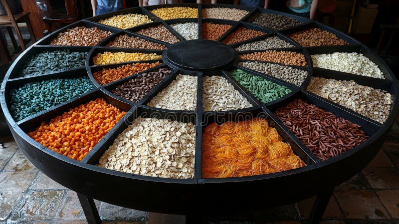 Round Display Dried Fruits Nuts Stock Photos - Free & Royalty-Free ...