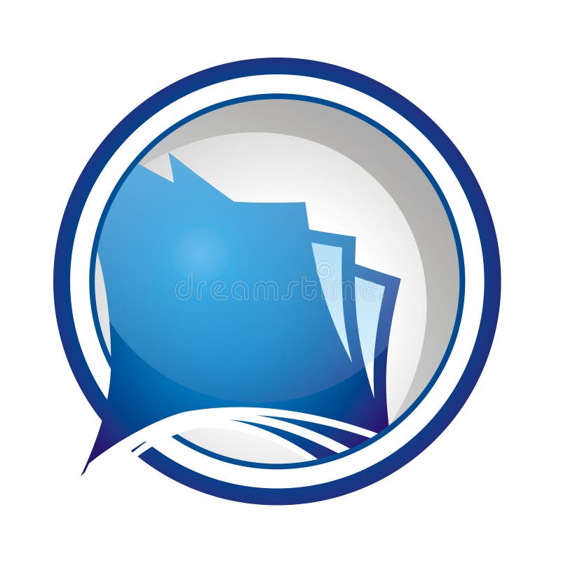 Round Document Icon or Logo Stock Vector - Illustration of brand ...