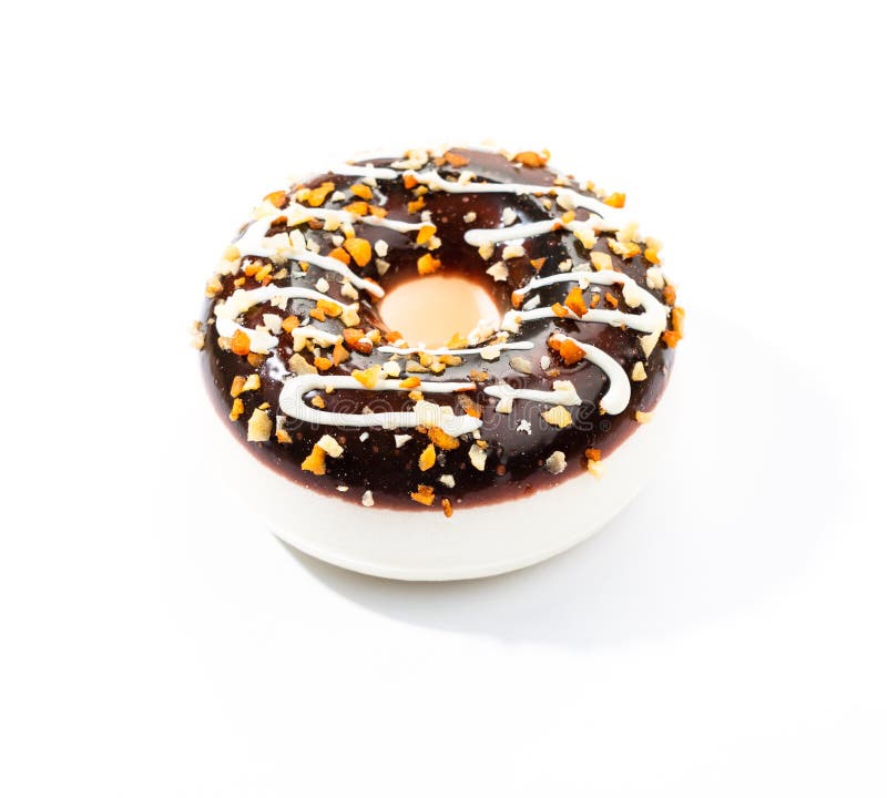 Round Donuts on White Background Stock Photo - Image of closeup, white ...