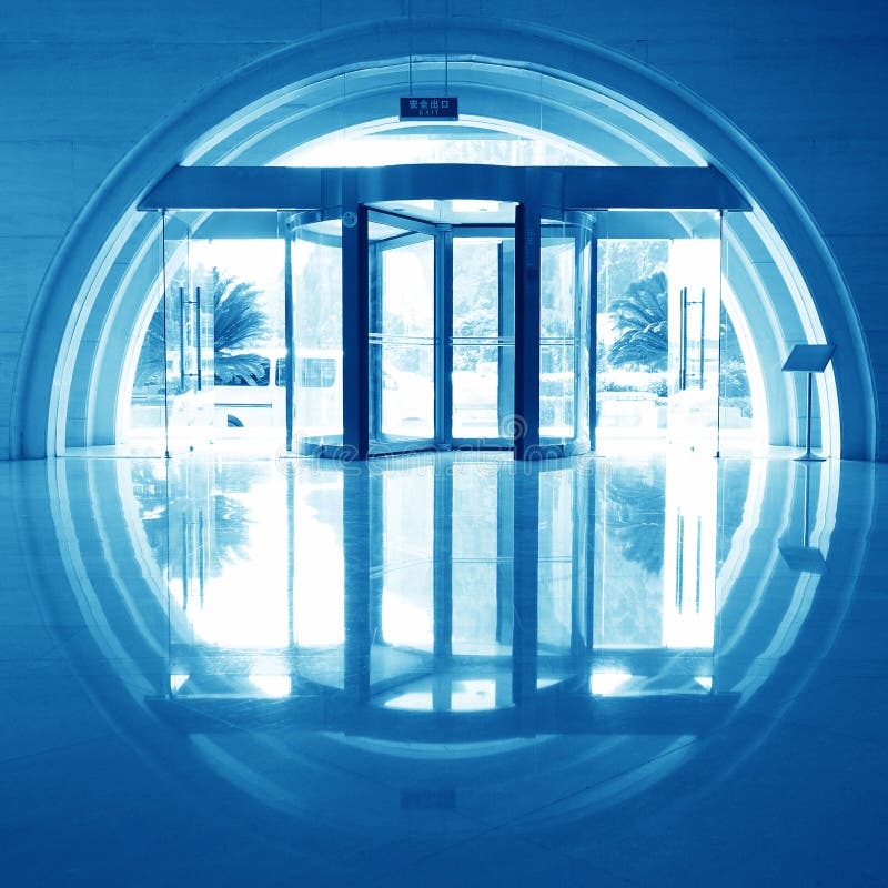 Round door stock image. Image of empty, modern, reflection - 20191989