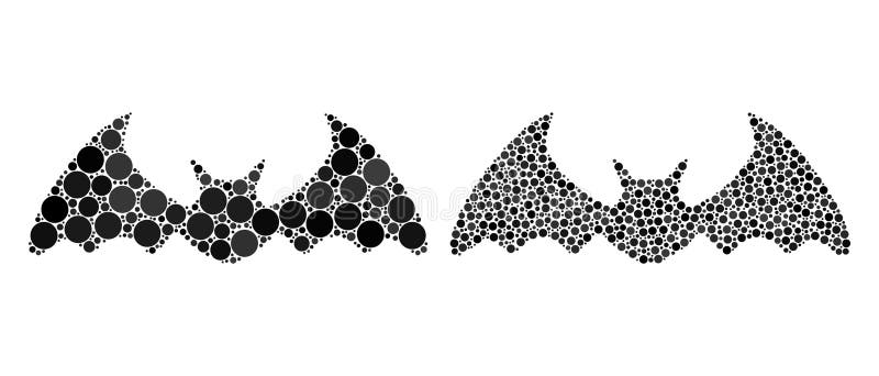 Round Dot Bat Mouse Icon Collage Stock Vector - Illustration of spheric ...