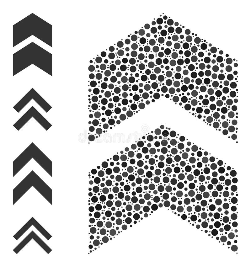 Dotted Shift Up Composition of Circles and Bonus Icons Stock Vector ...