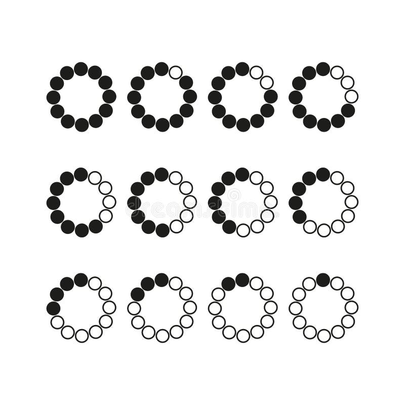 Round Dot Loading Icons. Loader Icons. Vector Illustration. Stock Image ...