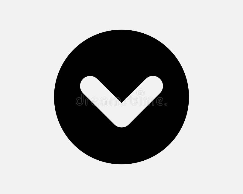 Round Down Arrow Icon Download Pointer Point Position Navigation ...