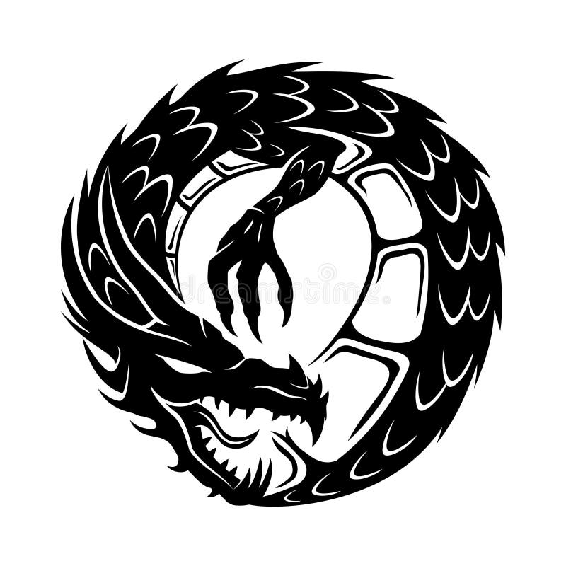 Round dragon designs stock vector. Illustration of creature - 28009092