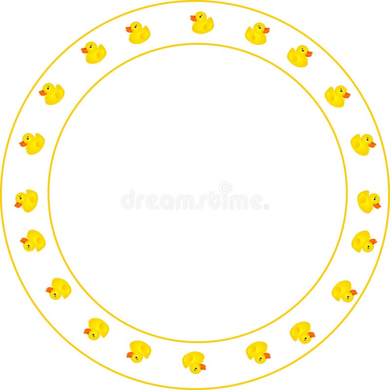 Round Ducky Design Border stock vector. Illustration of duckies - 10780107