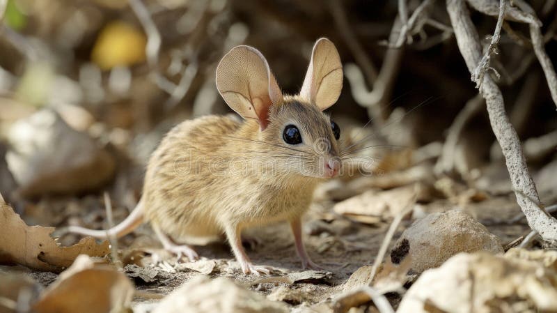 A Round-eared Sengi in Its Natural Habitat Stock Illustration - Illustration of scattered, round ...