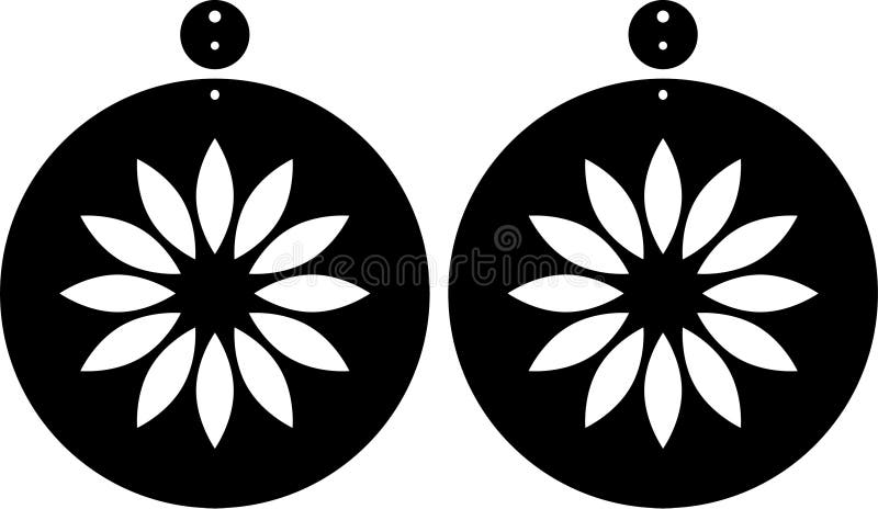 Round Earring Jpg Image with Svg Vector Cut File for Cricut and ...