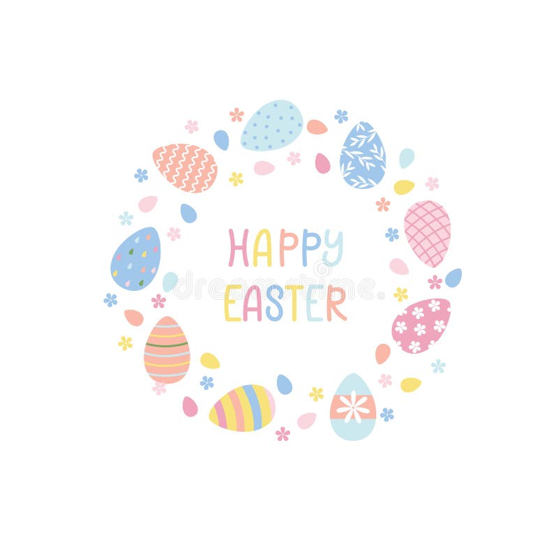 Easter Card with Lettering and Cake Stock Vector - Illustration of ...