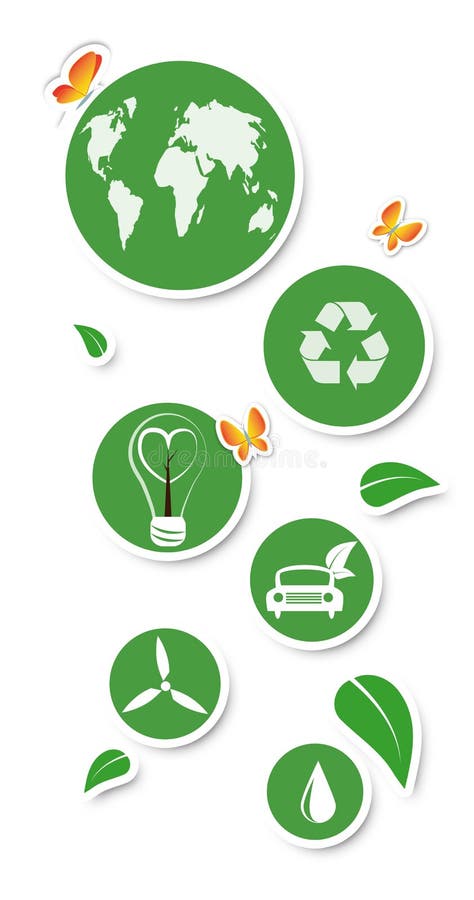 Round eco stickers stock illustration. Illustration of container - 34807817