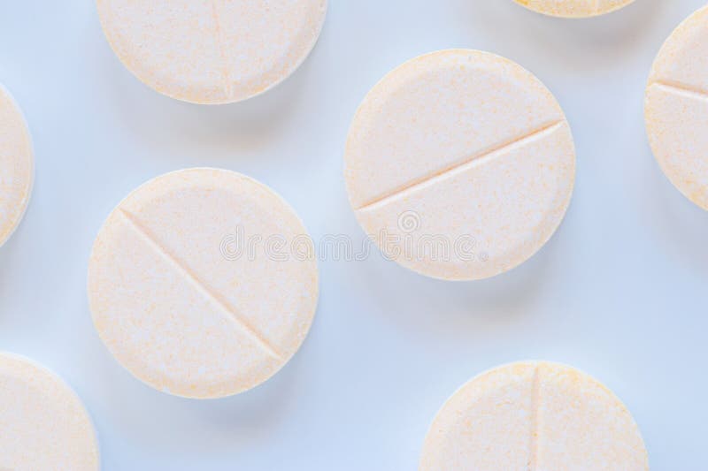 Round Effervescent Multivitamin Tablets Stock Photo - Image of diet ...