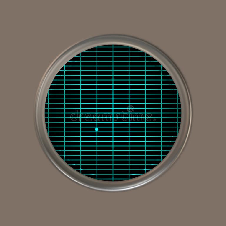 Round Electronic Test Oscilloscope Creen Stock Illustration ...