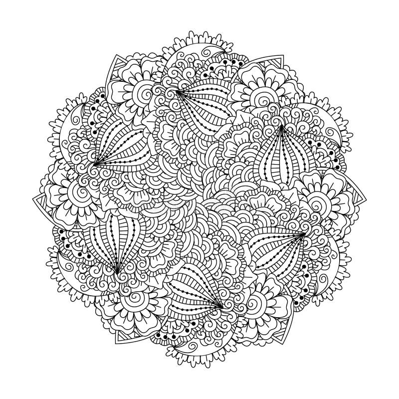 Round Element for Coloring Book. Stock Vector - Illustration of adult ...