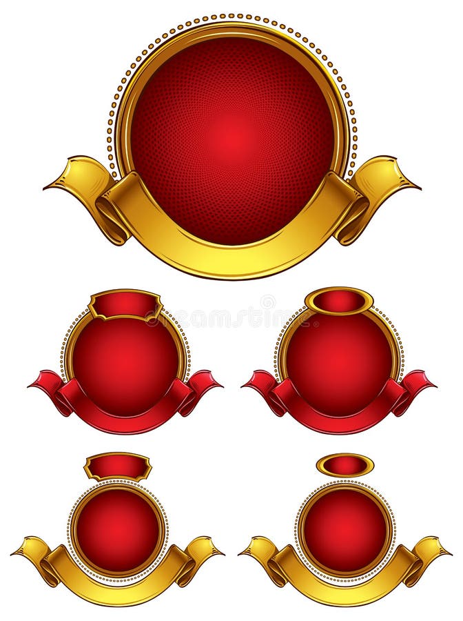 Round emblems set. stock illustration. Illustration of brand - 18345534