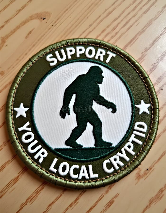 Support Your Local Cryptid Bigfoot T-Shirt Stock Photo - Illustration ...