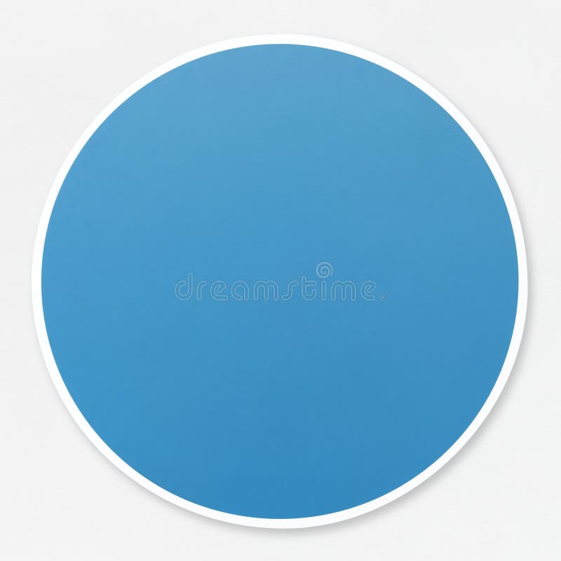 Round Empty Blue Circle Illustration Stock Image - Image of button ...