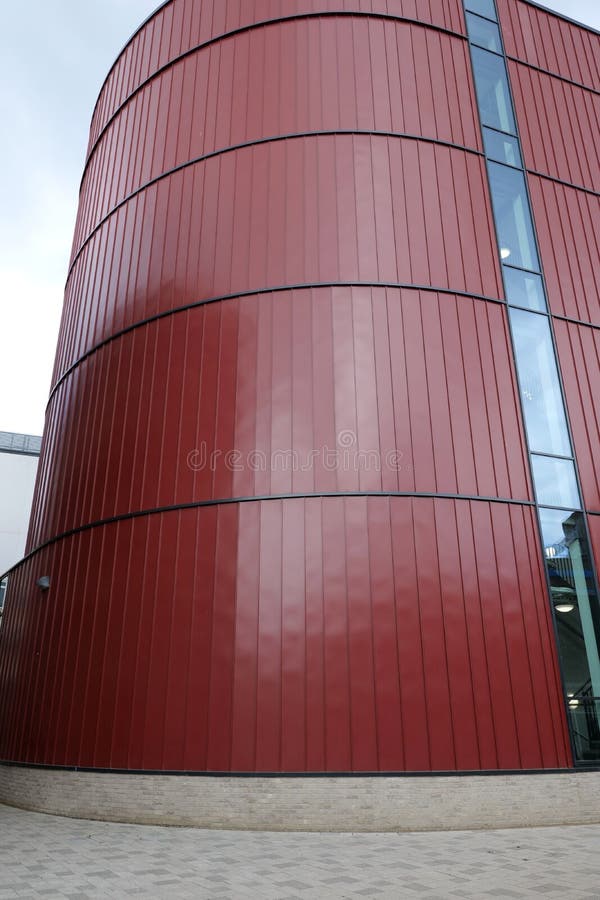 Round End of Tall Brown Building Editorial Stock Photo - Image of five ...